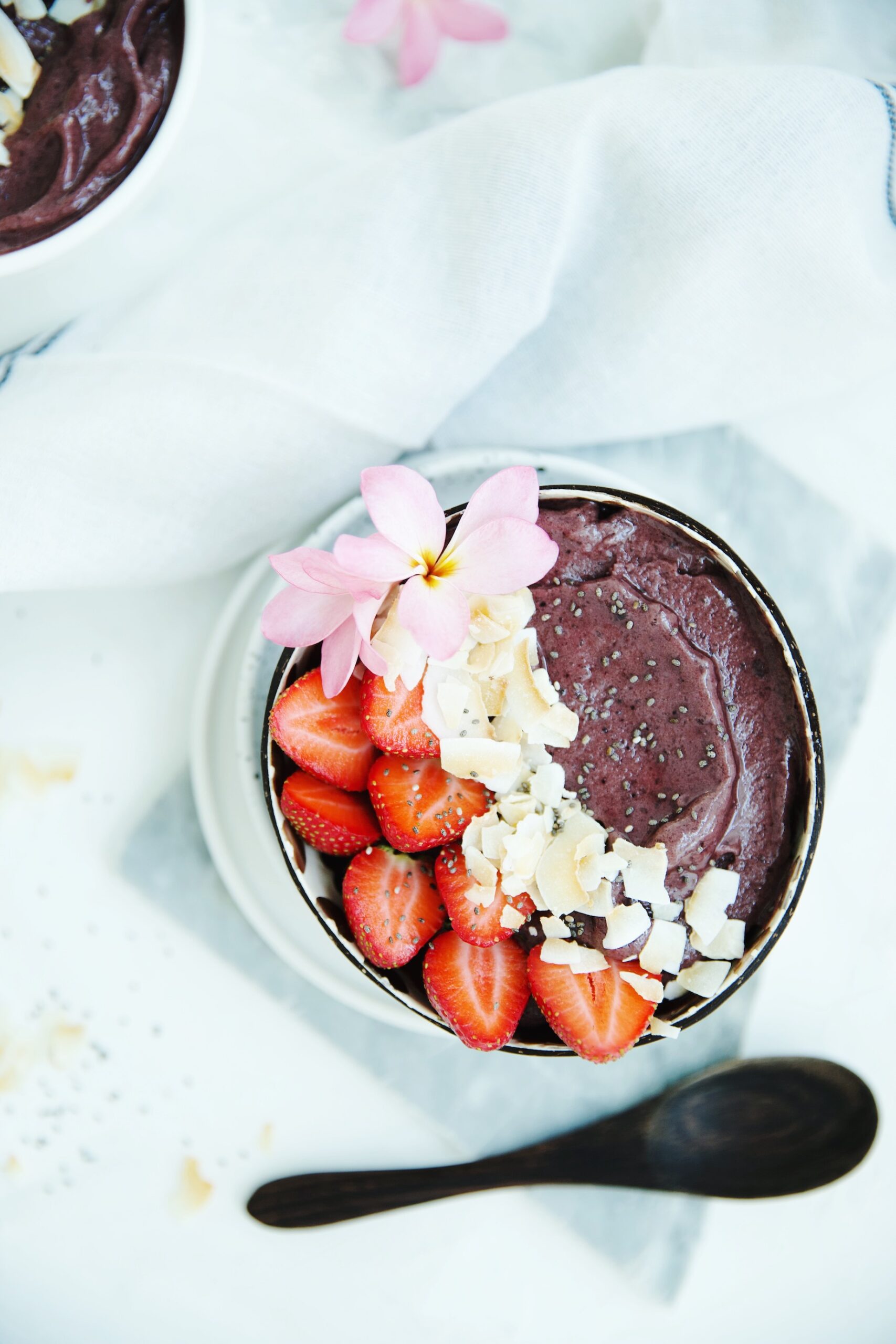 Acai Smoothie Bowl, With Extra Protein And Almond Butter - Live and Taste