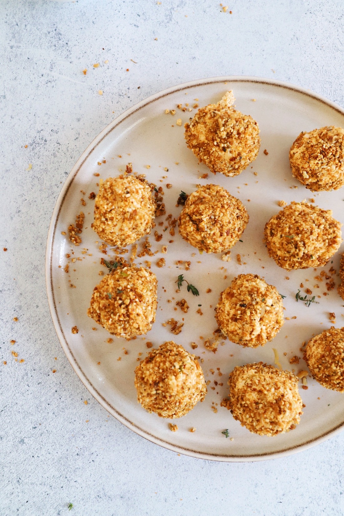 Air Fried Tofu Balls Coated With Za'atar Granola - Live and Taste