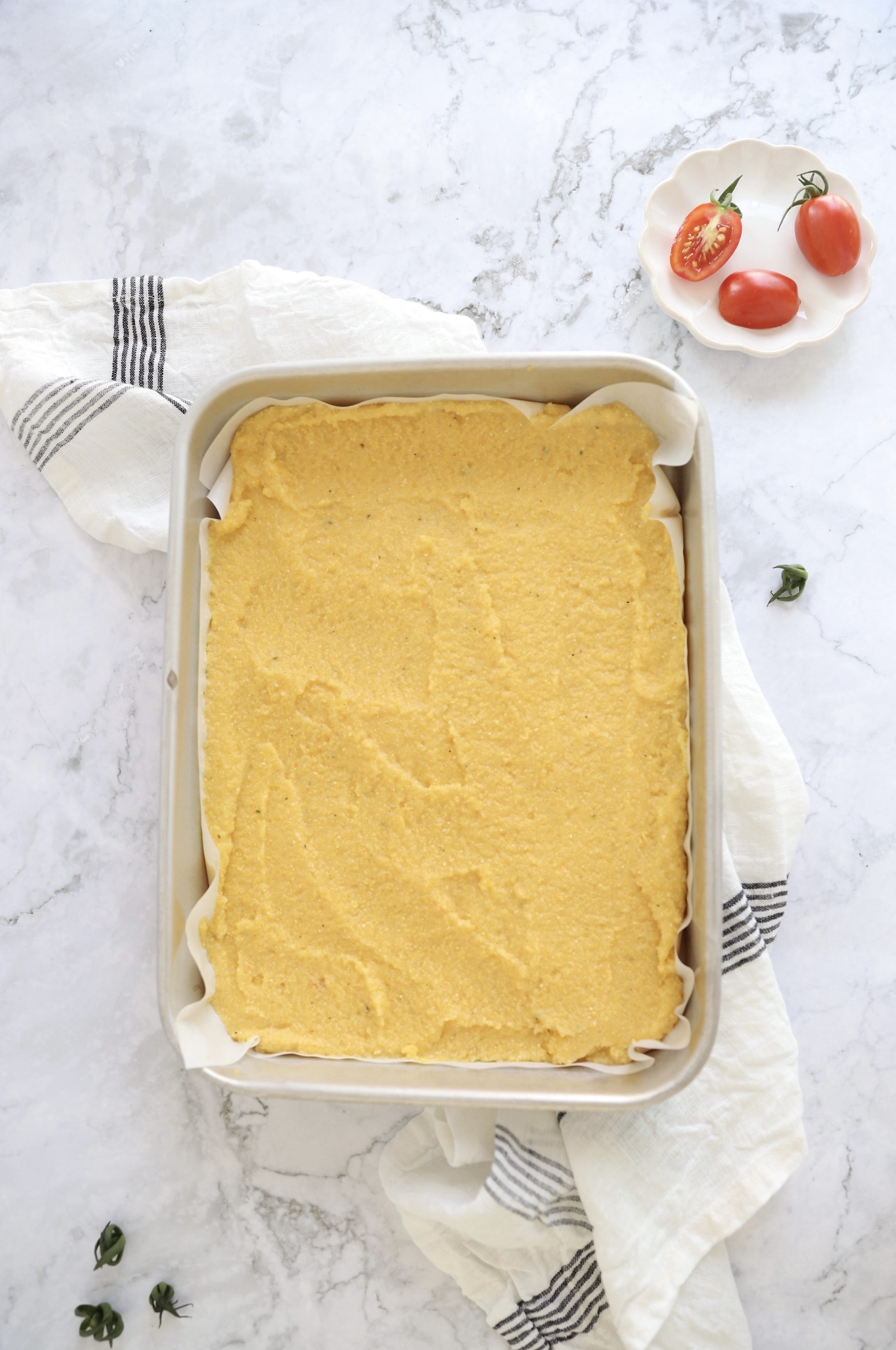 Vegan Baked Polenta with Tomato Compote and Roasted Zucchini - Live and ...